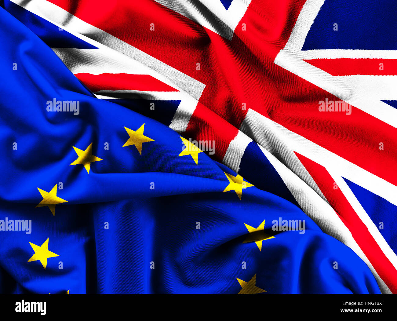 Flags of the United Kingdom and the European Union Stock Photo - Alamy