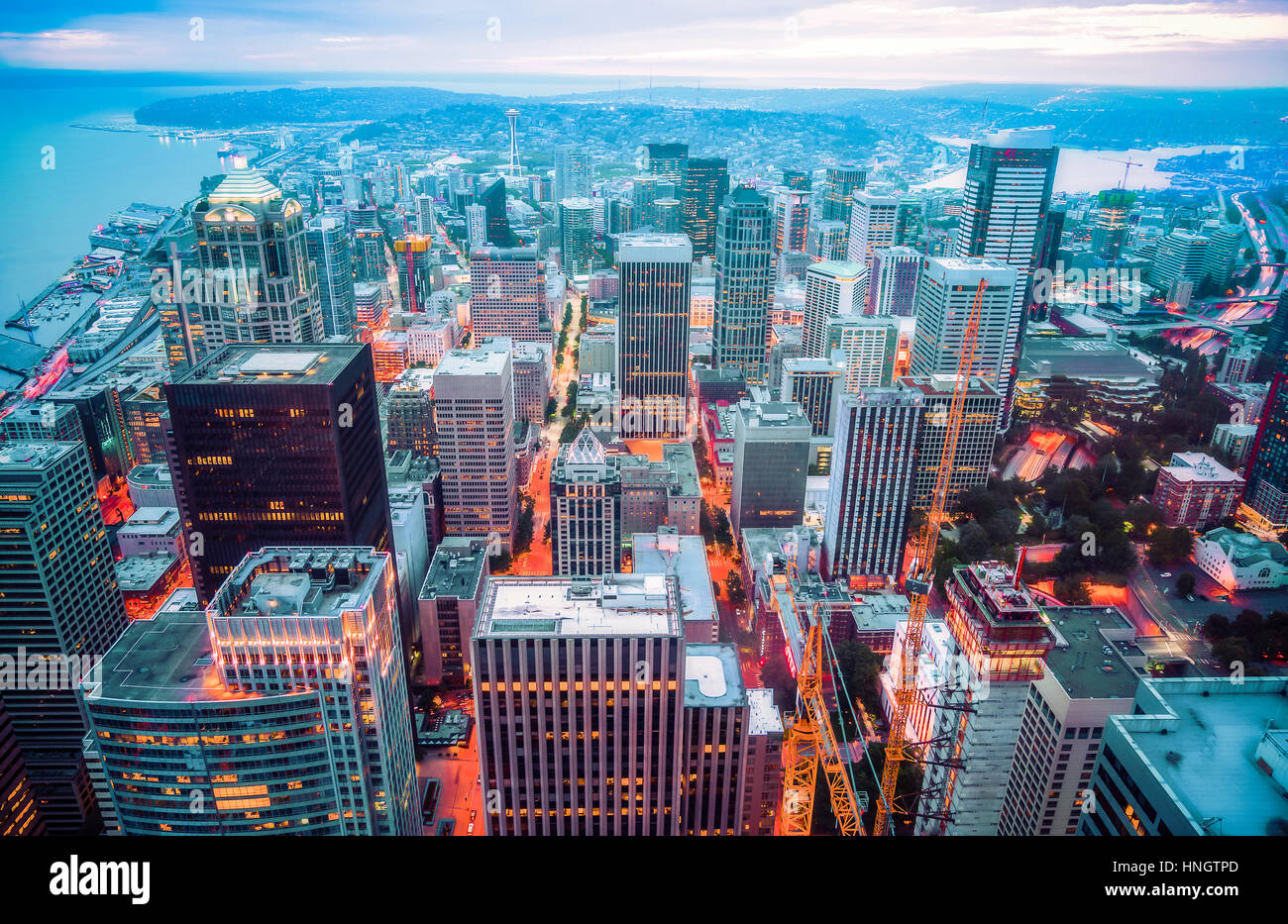 Aerial view of seattle hi-res stock photography and images - Alamy