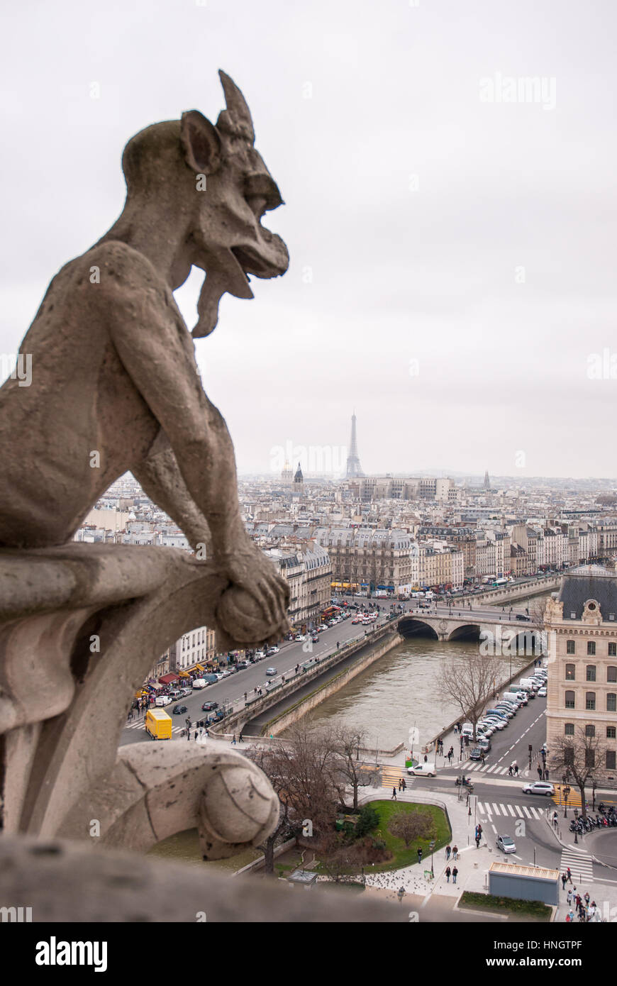 Classic chimera view paris hi-res stock photography and images - Alamy