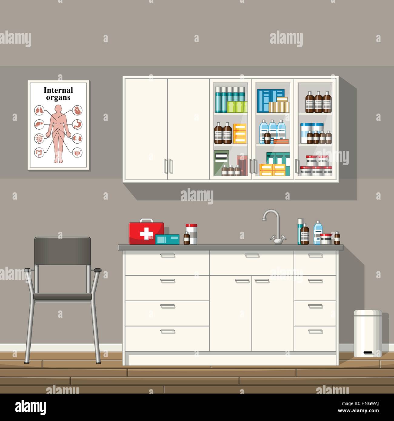 Illustration of a doctor office Stock Vector Image & Art - Alamy