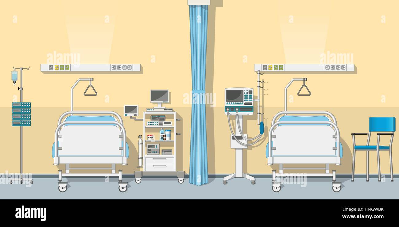 Illustration an intensive care unit Stock Vector Image & Art - Alamy