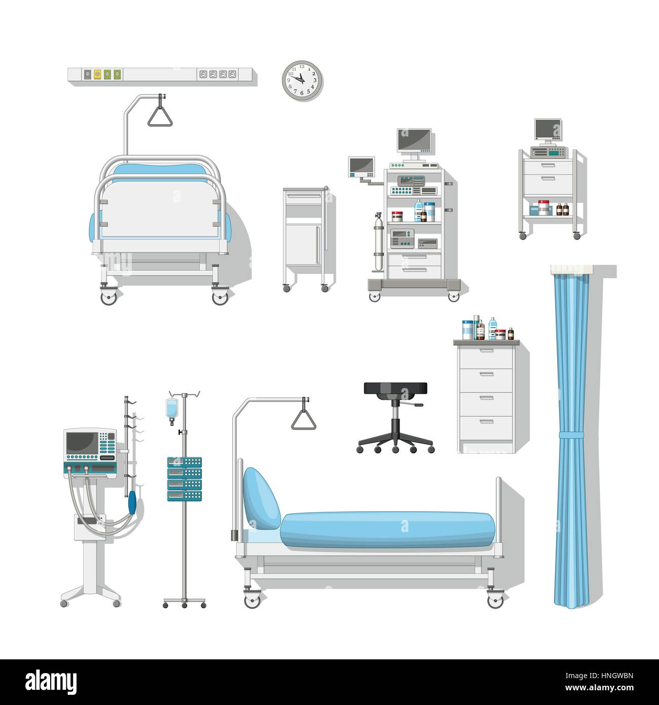Bedside patient monitor Stock Vector Images - Alamy