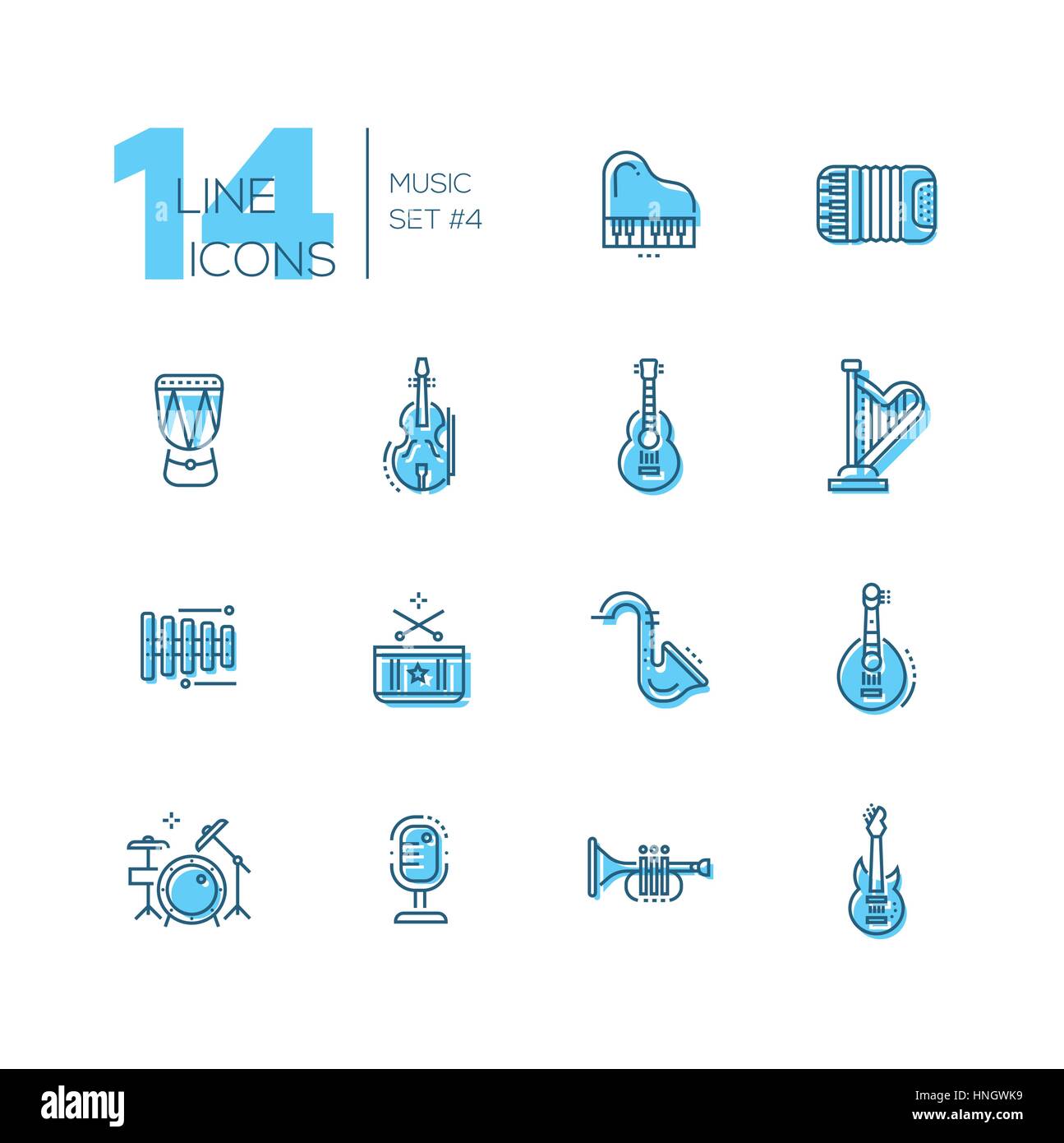 Accordion modern musical instrument Cut Out Stock Images & Pictures - Alamy