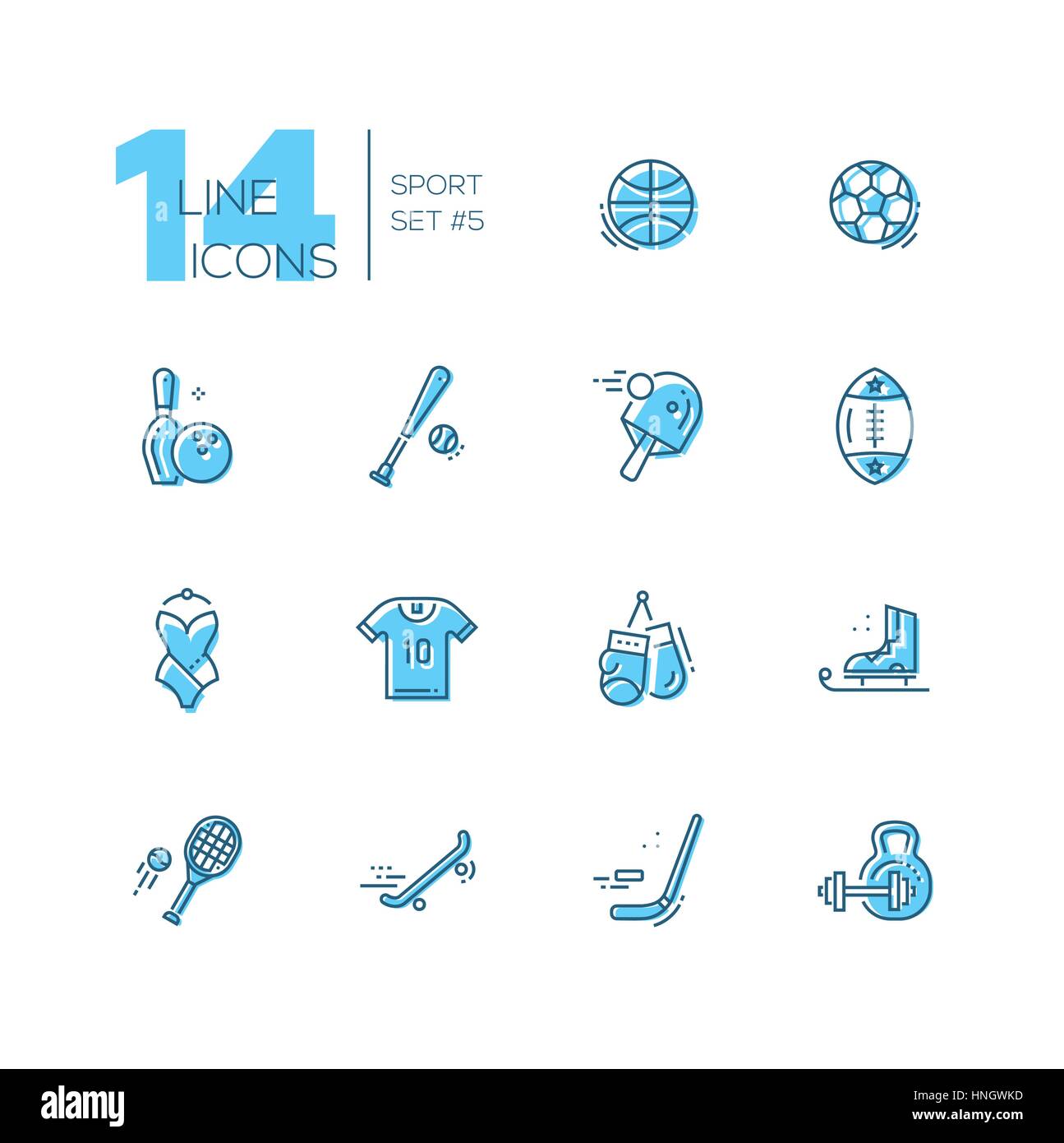 Gear line icon set Cut Out Stock Images & Pictures - Alamy