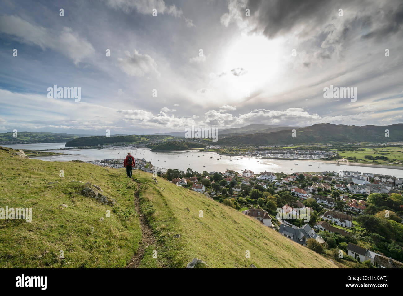 Remains of Deganwy Castle in North Wales uk Stock Photo - Alamy