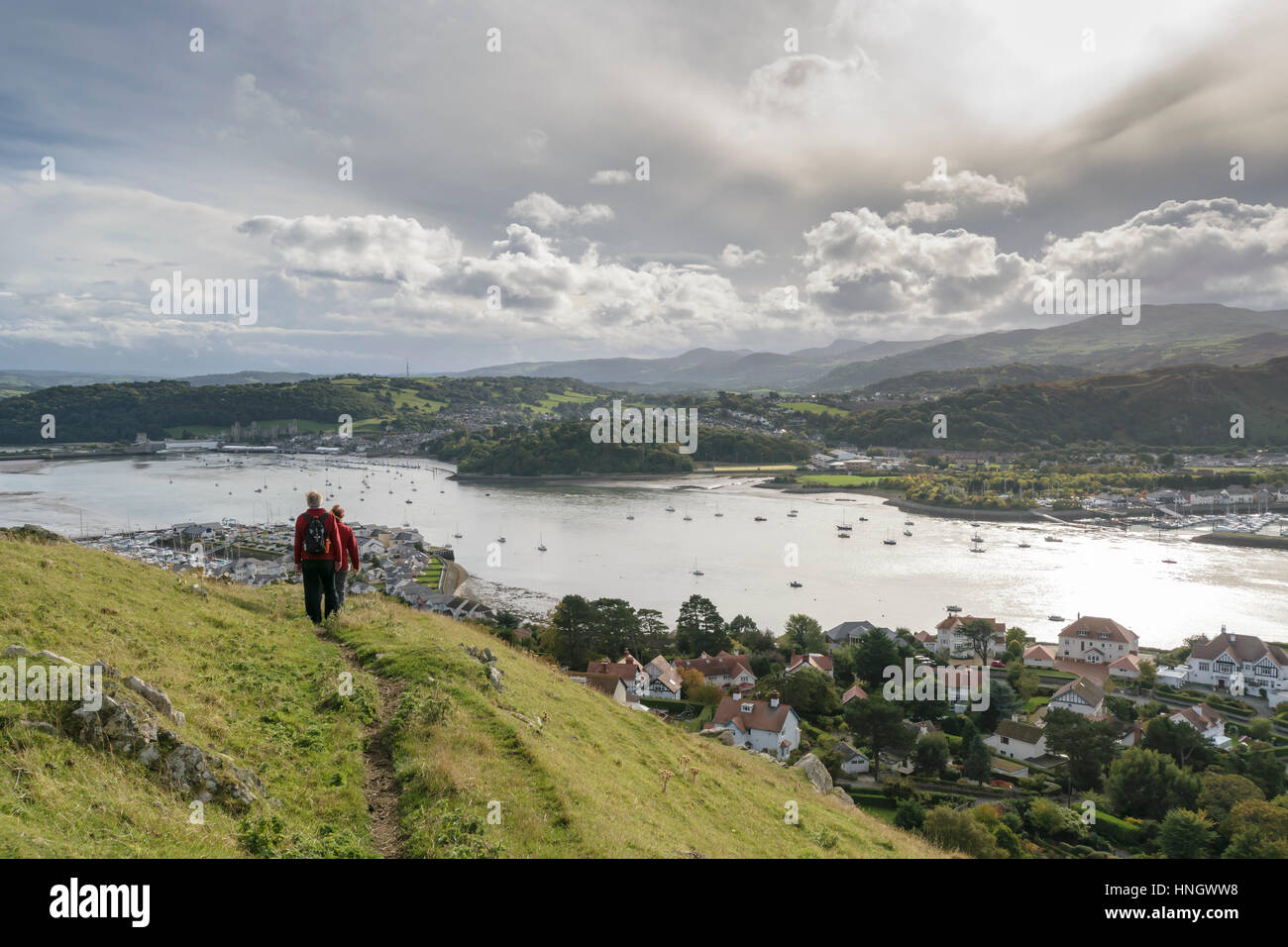 Remains of Deganwy Castle in North Wales uk Stock Photo - Alamy