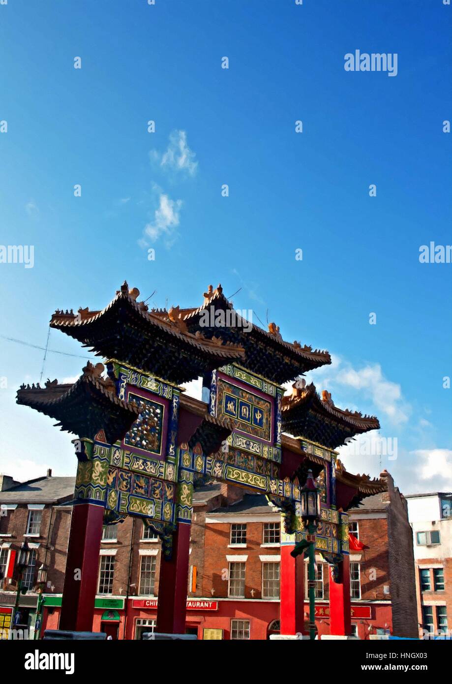 Liverpool chinatown illustration hi-res stock photography and images ...