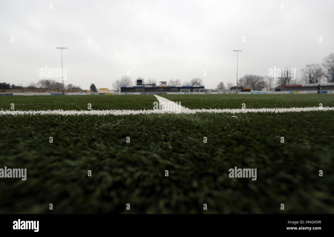 A general view of Gander Green Lane, home of Sutton United football ...
