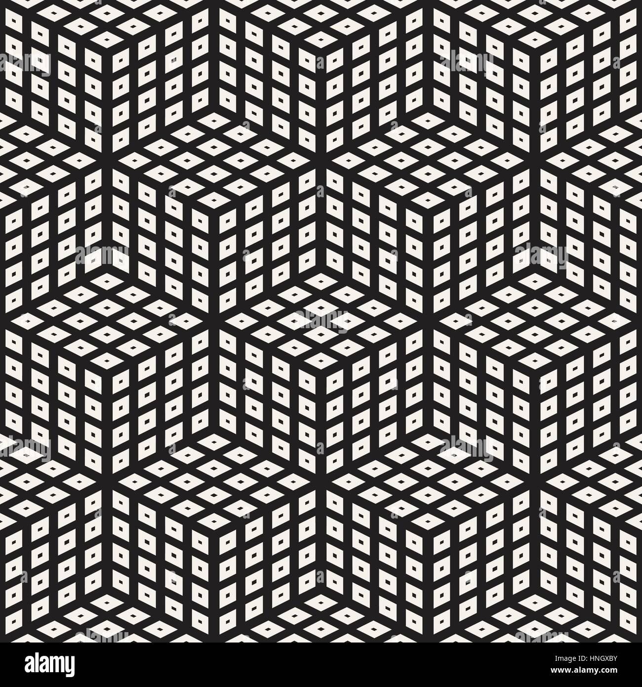 Cubic Grid Tiling Endless Stylish Texture. Abstract Geometric ...