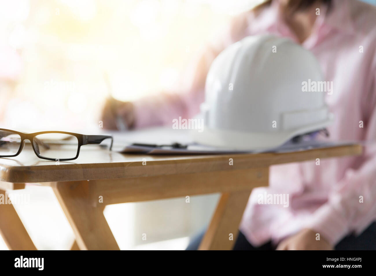 engineering working with computer laptop on office desk Stock Photo - Alamy