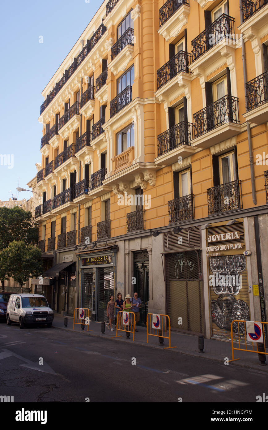 Building detail in Madrid, Spain Stock Photo - Alamy