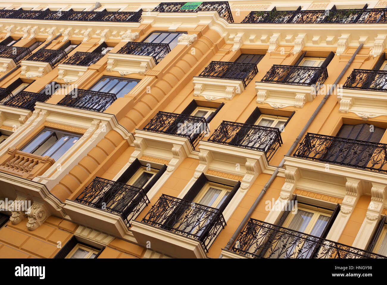 Building detail in Madrid, Spain Stock Photo - Alamy