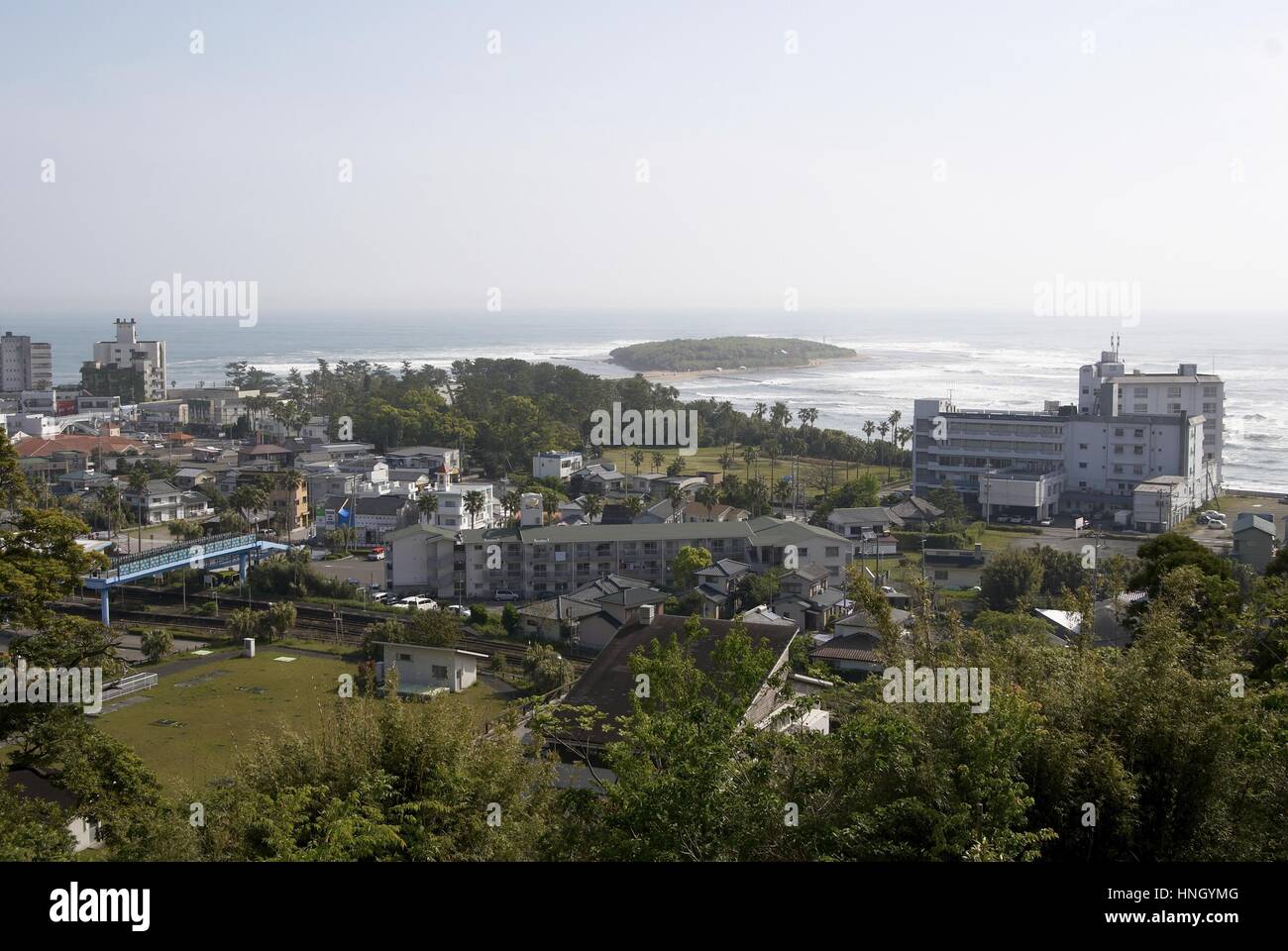 high angel view of Aoga-shima Stock Photo - Alamy
