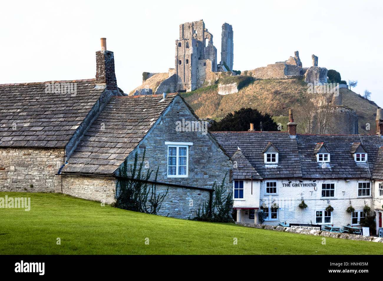 Corfe Castle, Dorset, England, UK Stock Photo - Alamy