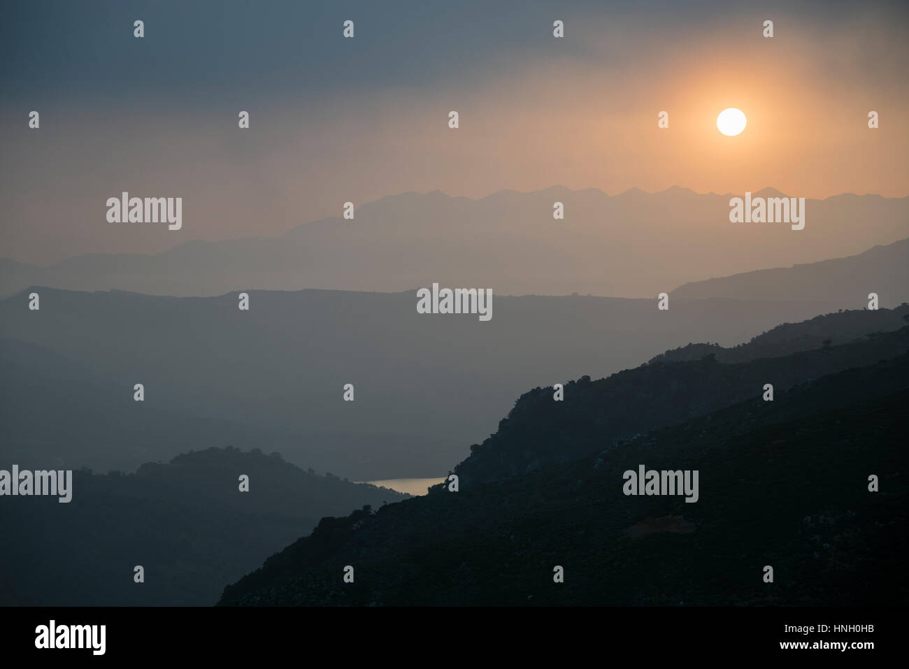Sunset at Charkia, Crete, Greece Stock Photo - Alamy