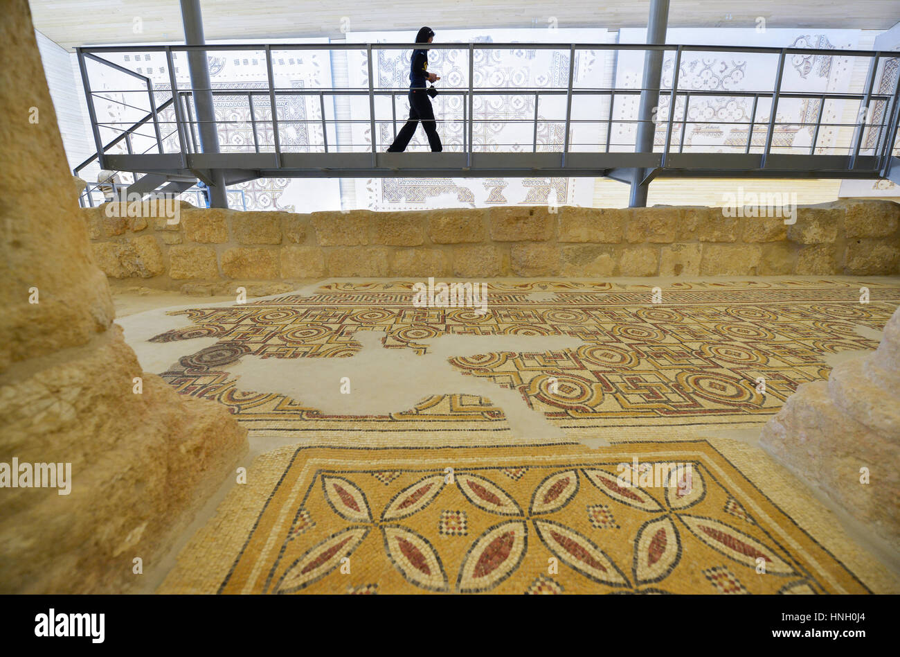 Ancient mosaic, Mount Nebo, Jordan Stock Photo - Alamy