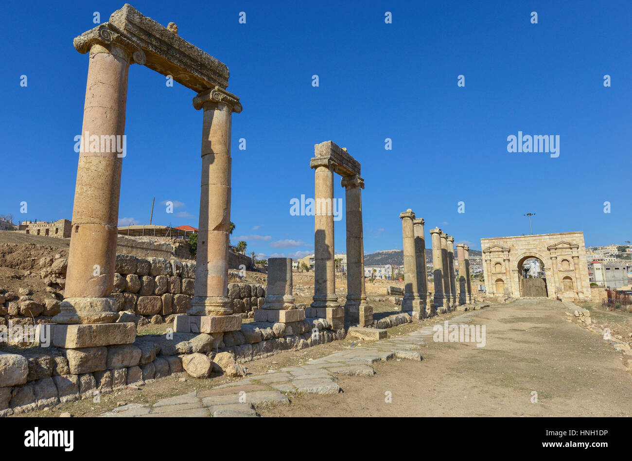 Jerash is the site of the ruins of the Greco-Roman city of Gerasa ...