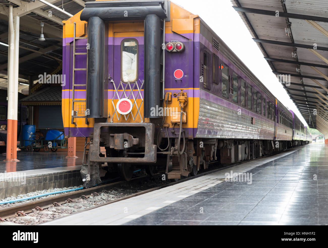 Train parking on railway hi-res stock photography and images - Alamy