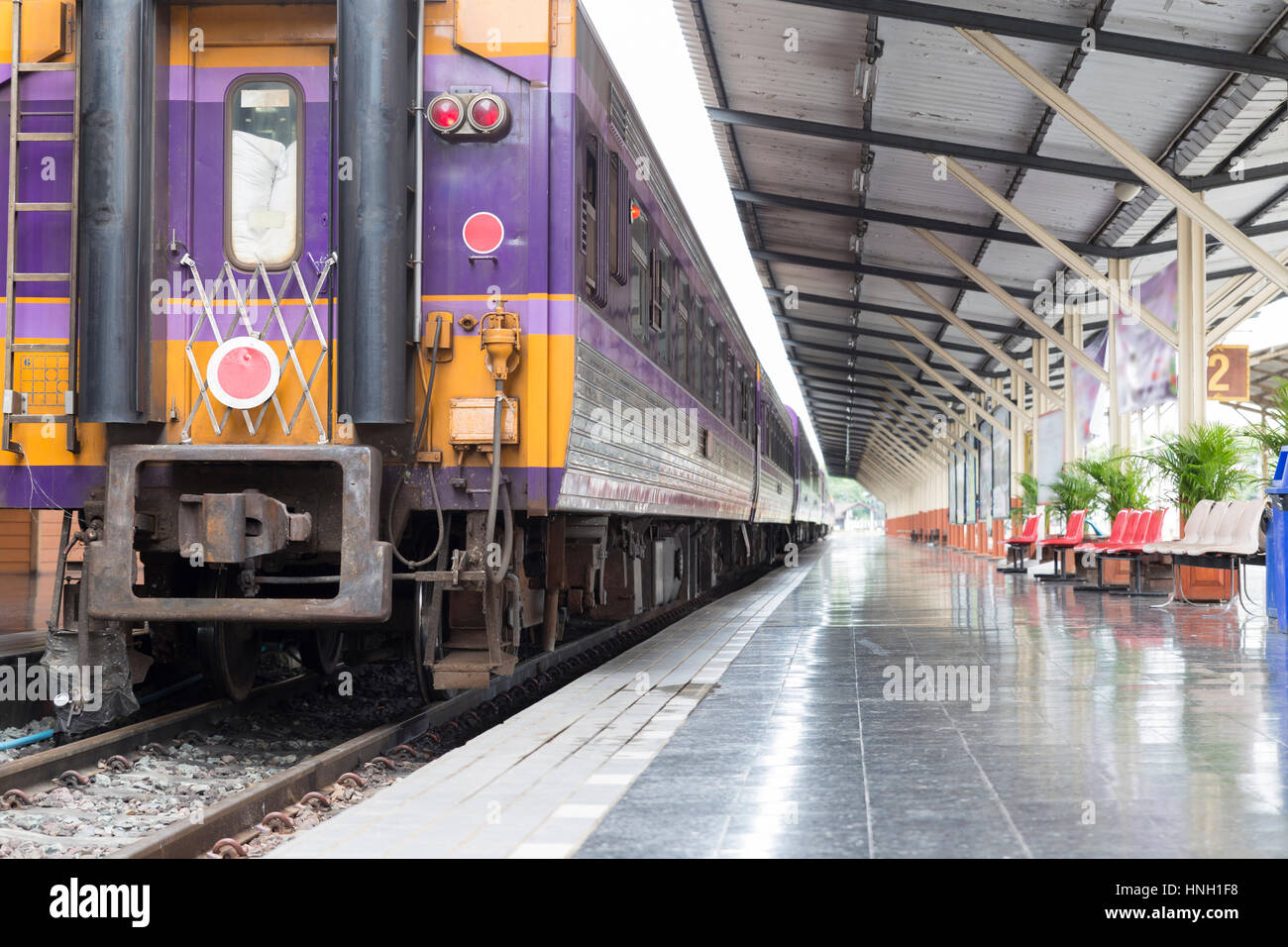 Train parking on railway hi-res stock photography and images - Alamy