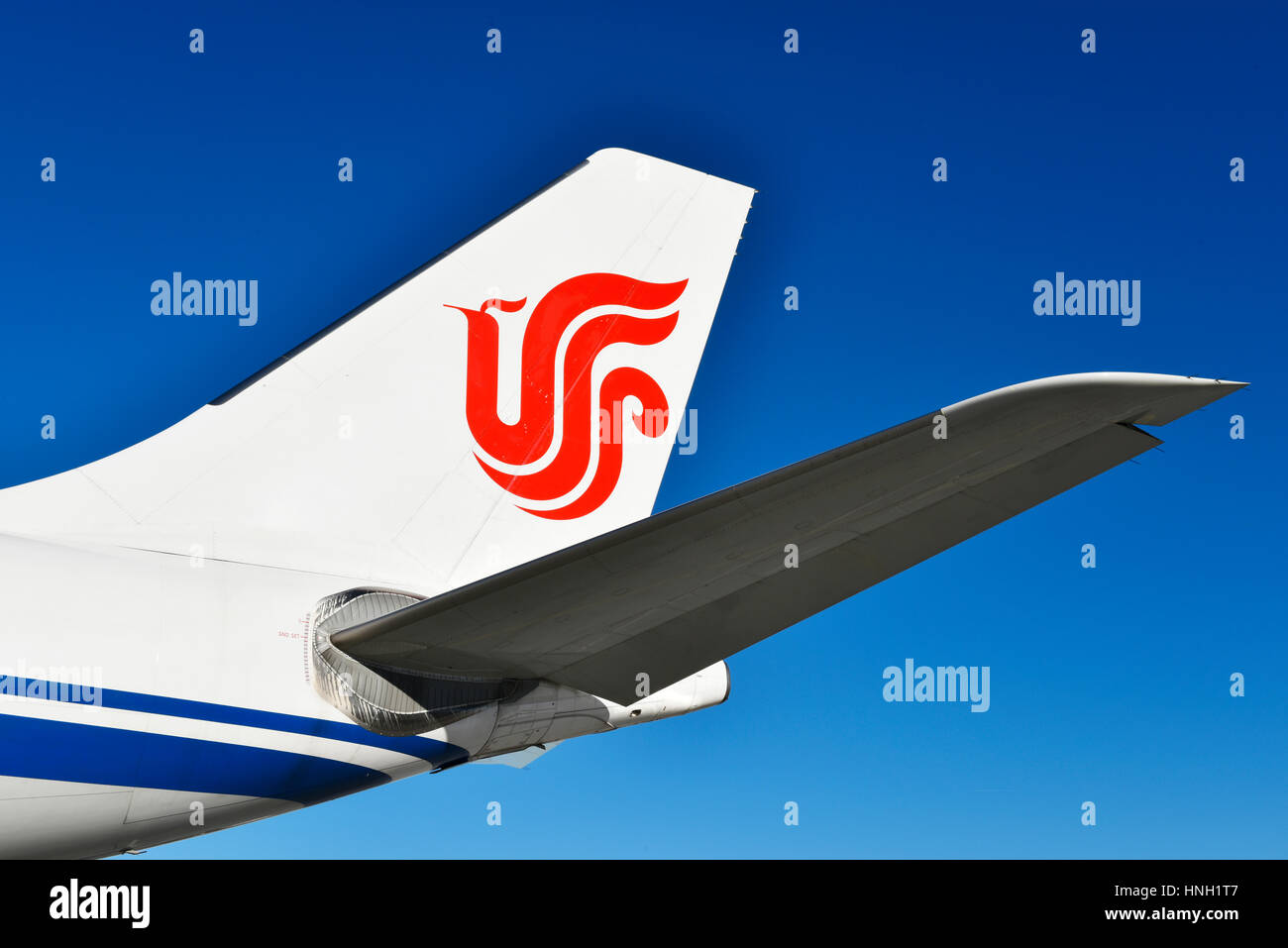 Air China Airlines, Airbus A 330-200, empennage, elevator, rudder ...