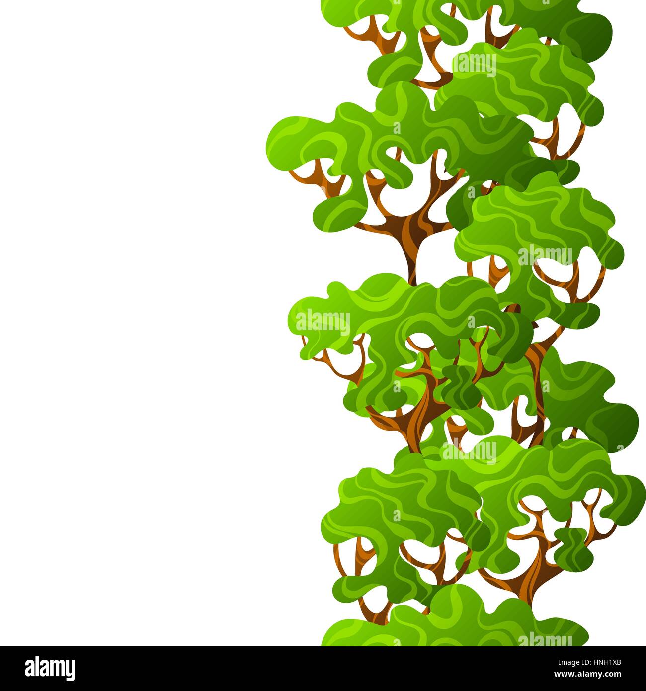 Seamless pattern with abstract stylized trees. Natural illustration ...