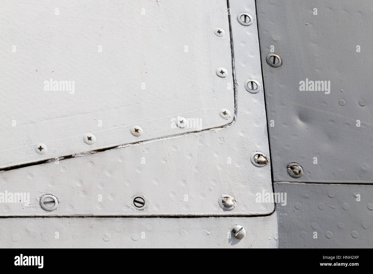 part of the aircraft, photographed close-up. Details of the metal ...
