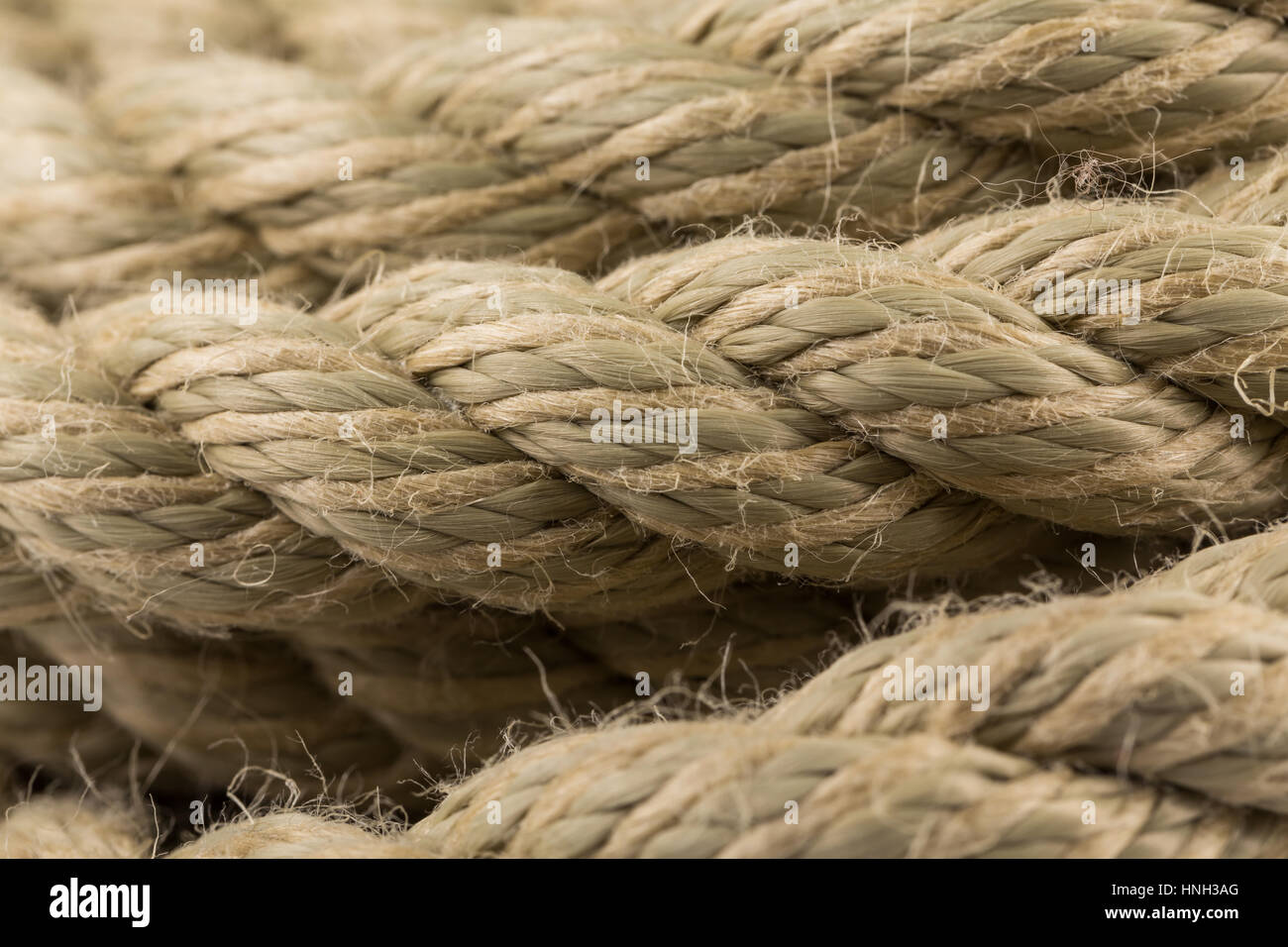 Close-up of an old frayed boat rope as a background Stock Photo - Alamy
