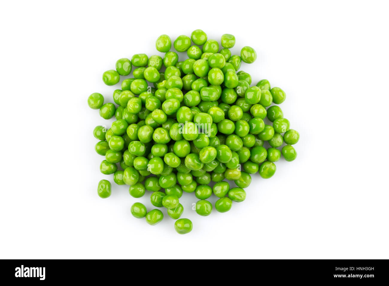 Pile of green wet pea isolated on white background Stock Photo - Alamy