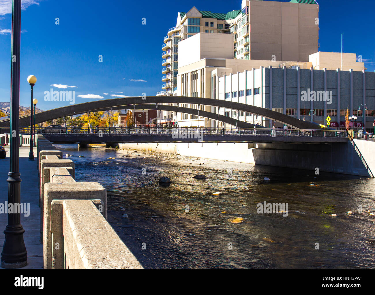 Bridge Over Truckee River In Reno, Nevada, USA Stock Photo - Alamy