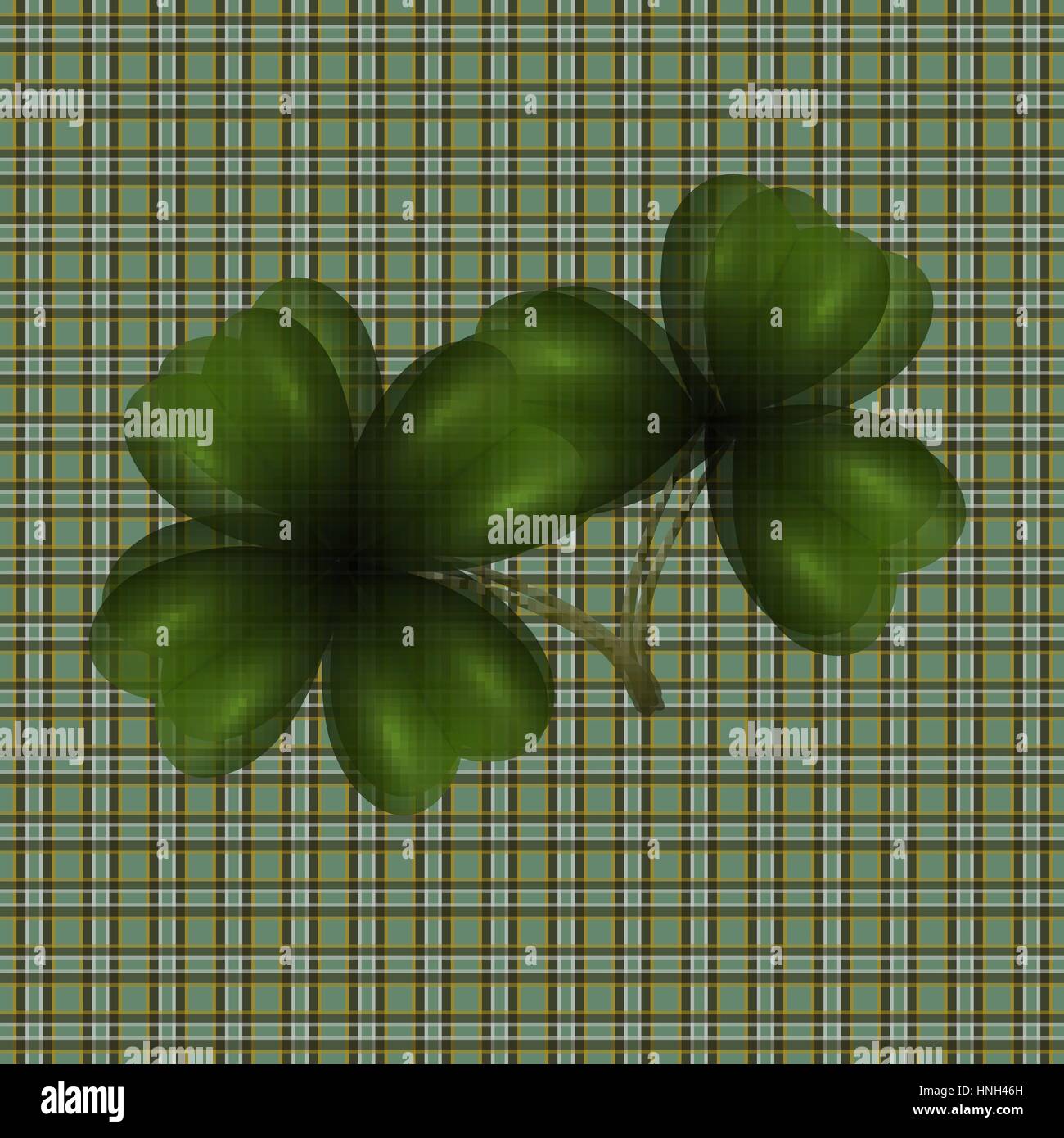 Image of leaf clover. Translucent. Background in the cell in the Irish ...