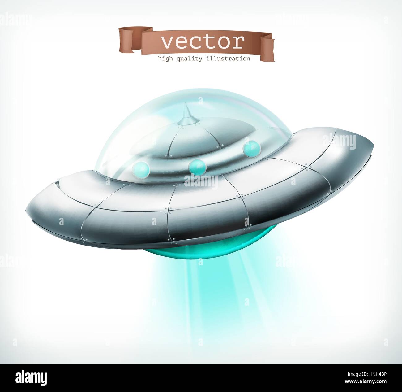 3d illustration spaceship flying Stock Vector Images - Alamy