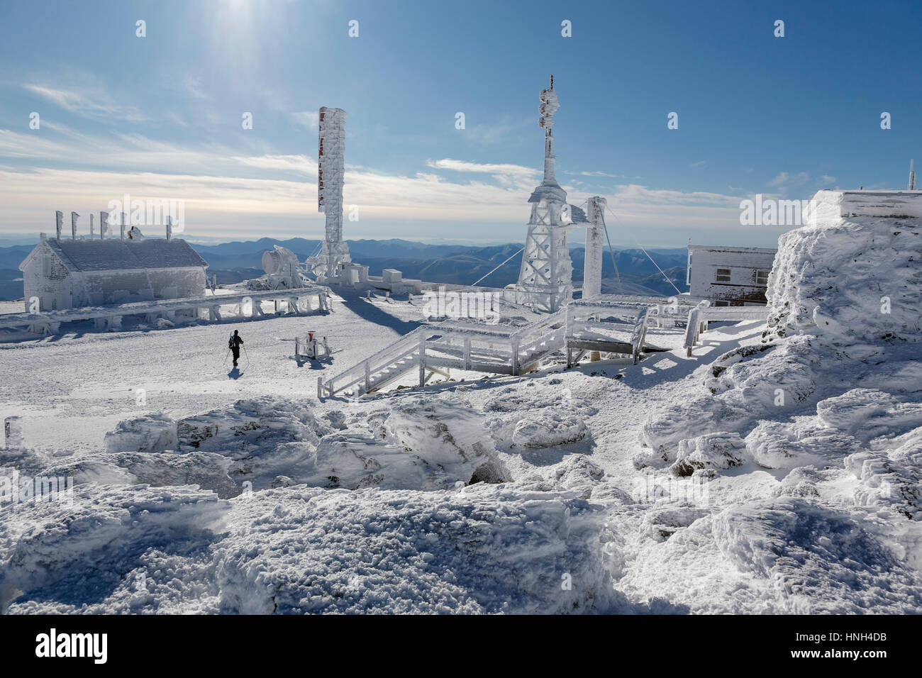 The summit of Mount Washington in the White Mountains, New Hampshire ...