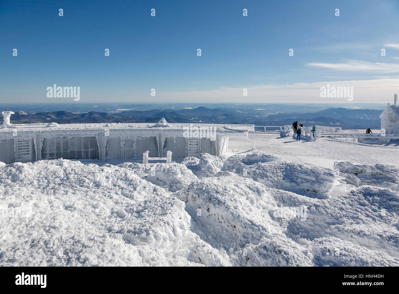 The summit of Mount Washington in the White Mountains, New Hampshire ...