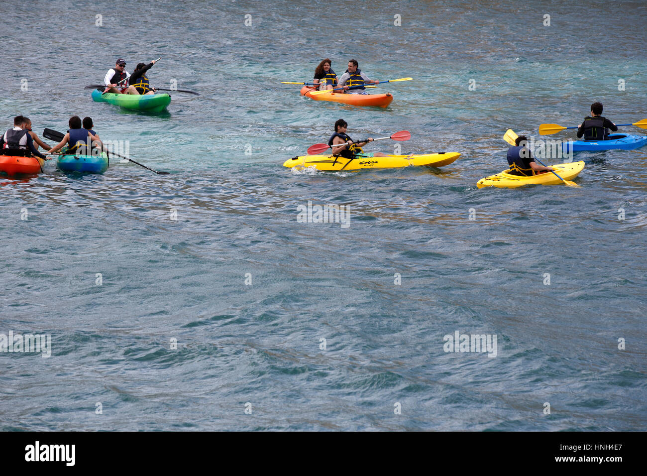 Group of sea kayaks hi-res stock photography and images - Alamy