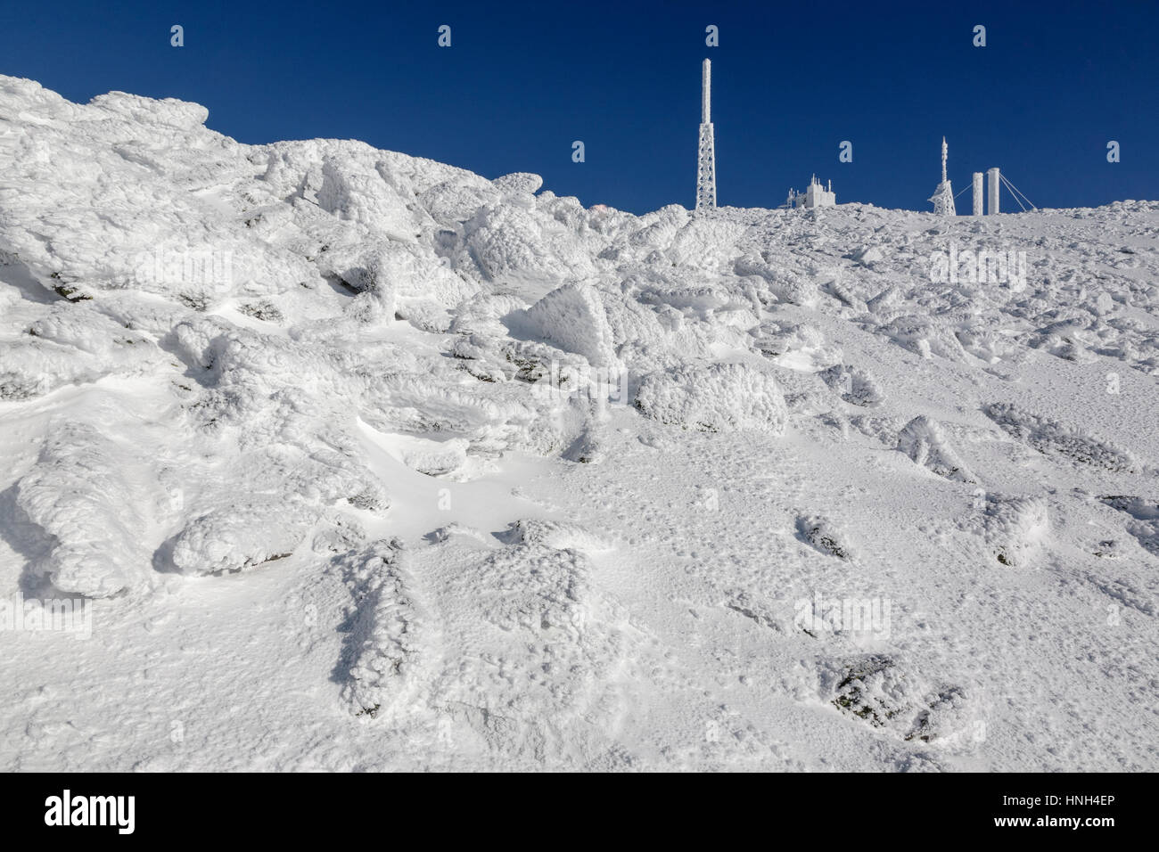 The summit of Mount Washington in the White Mountains, New Hampshire ...