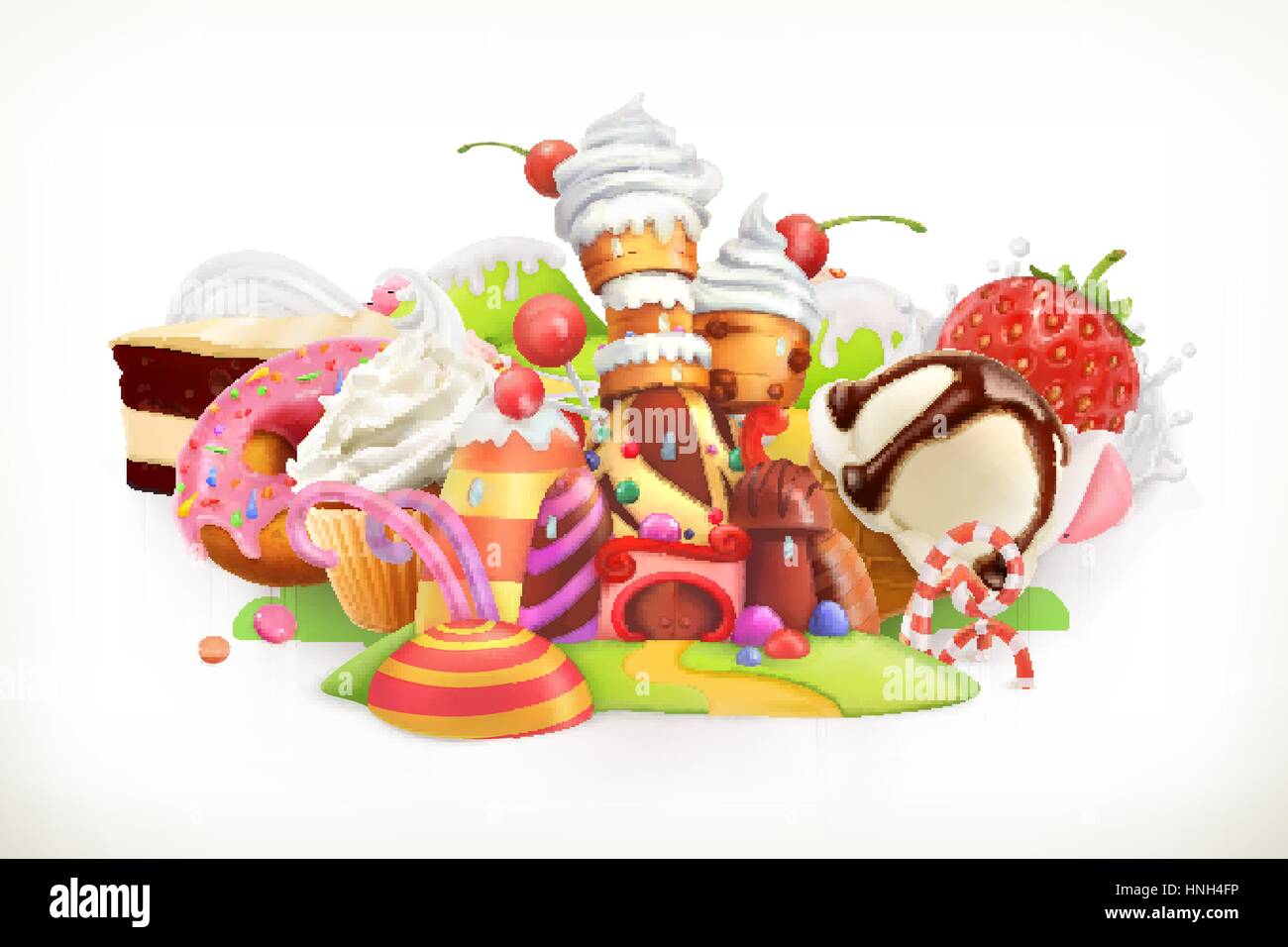 Candy desserts Stock Vector Images - Alamy