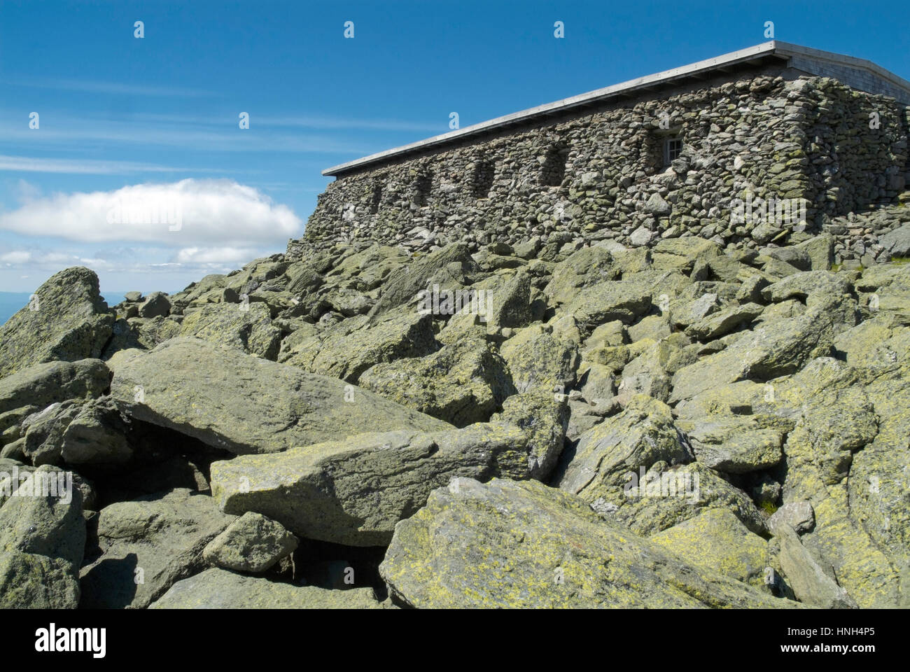 The Tip Top House (originally built as a hotel in 1853) on the summit ...