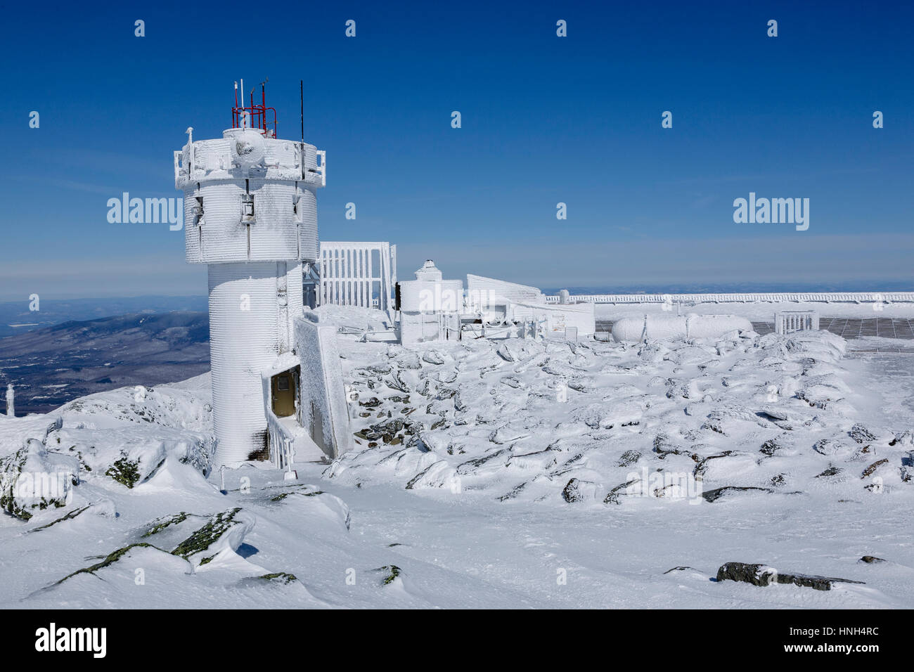 The summit of Mount Washington in the White Mountains, New Hampshire ...