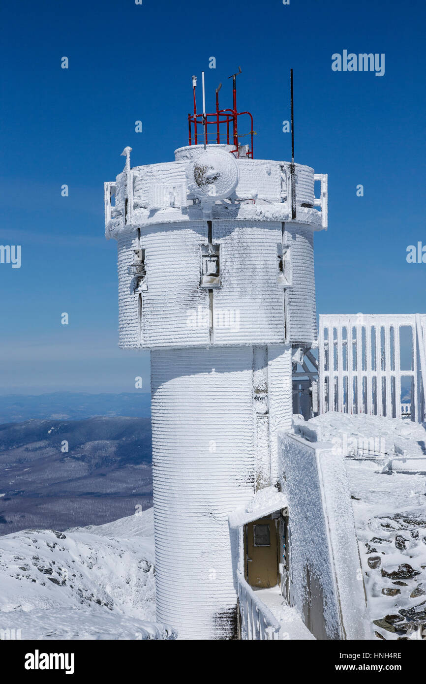 The summit of Mount Washington in the White Mountains, New Hampshire ...