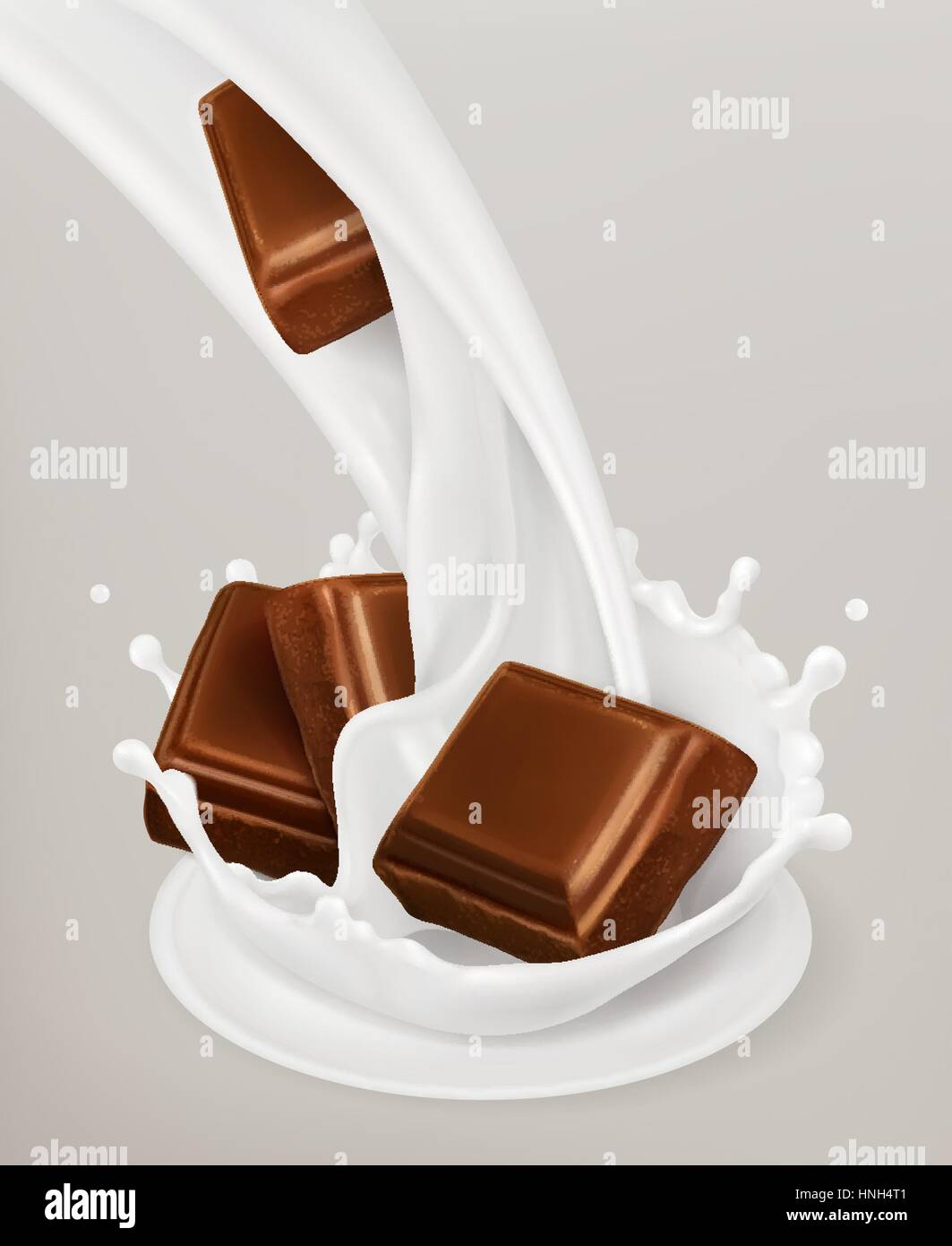 Piece of milky chocolate Stock Vector Images - Alamy
