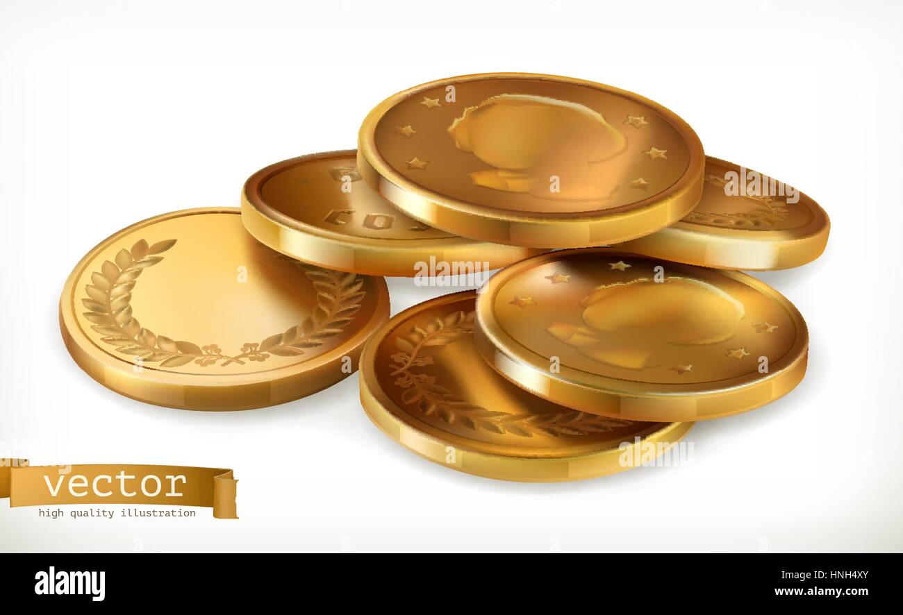 Coins stack 3d Stock Vector Images - Alamy