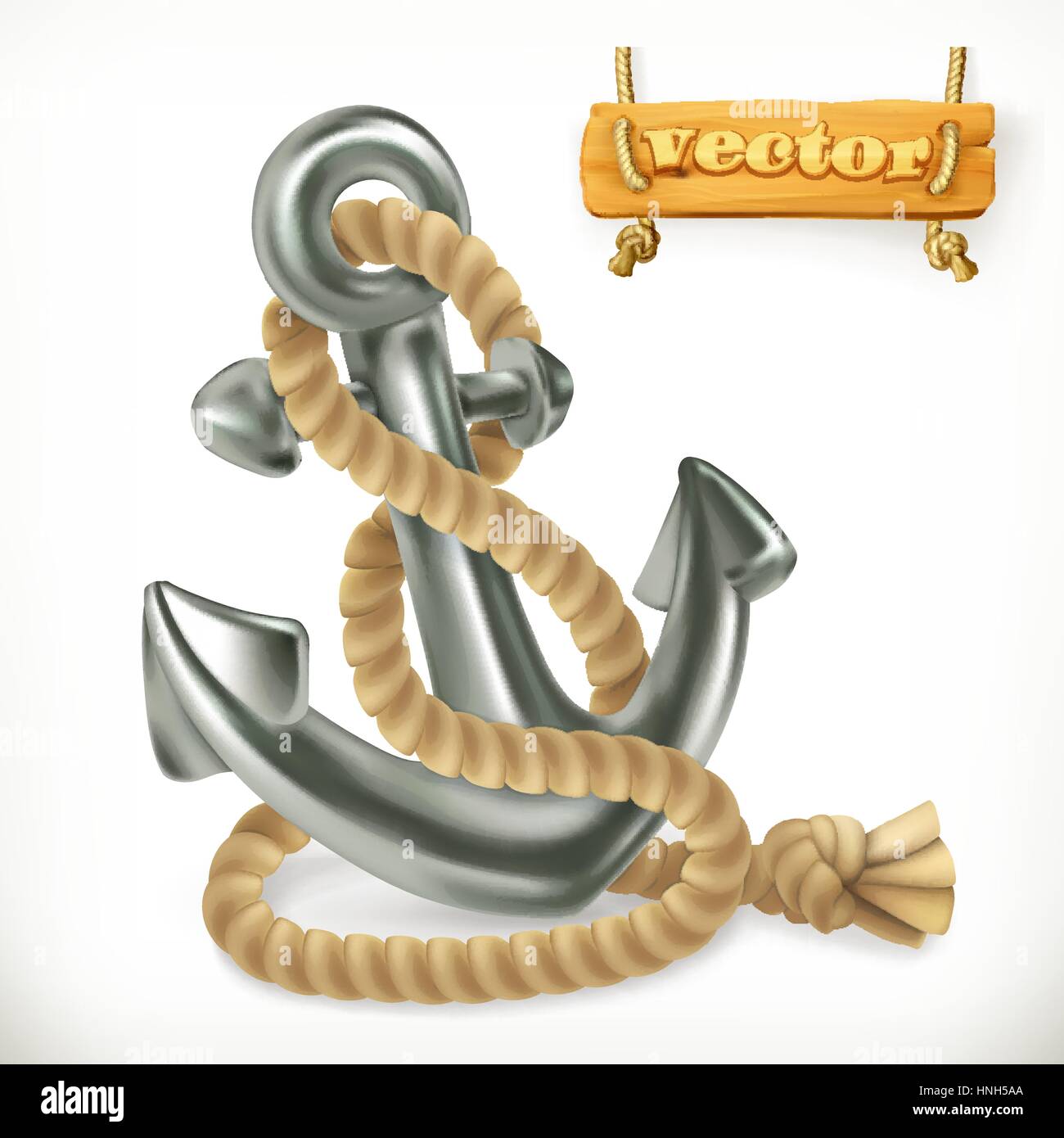 Anchor, 3d vector icon Stock Vector Image & Art - Alamy