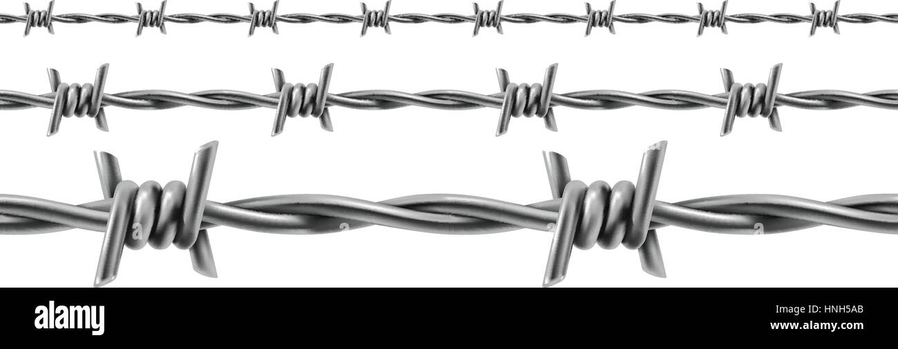 Barbed wire seamless, 3d vector Stock Vector Image & Art - Alamy