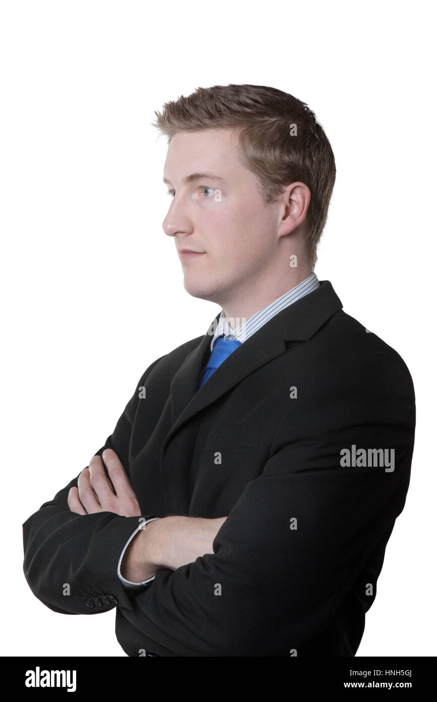 business man standing looking at something Stock Photo - Alamy