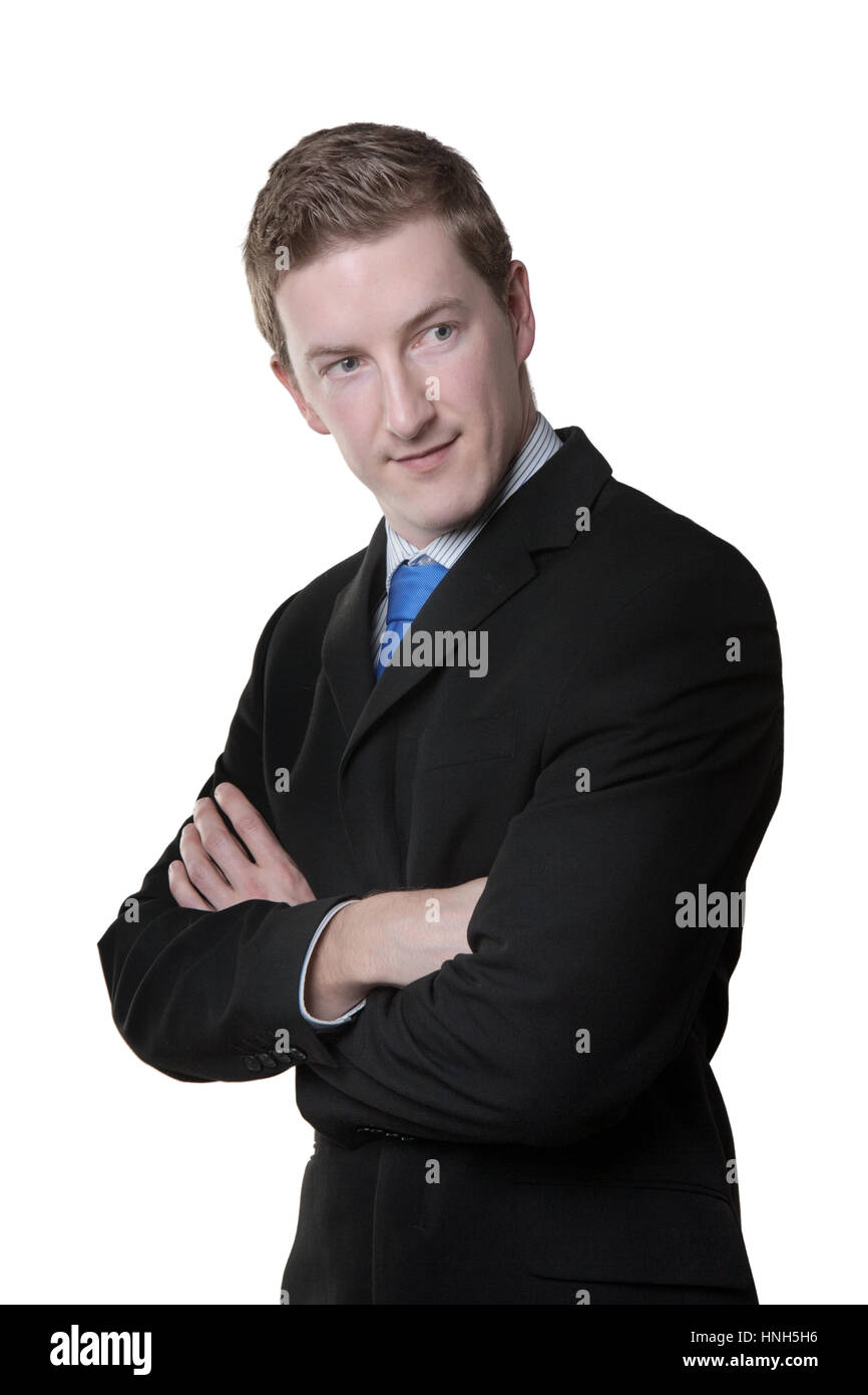 business man standing looking at something Stock Photo - Alamy