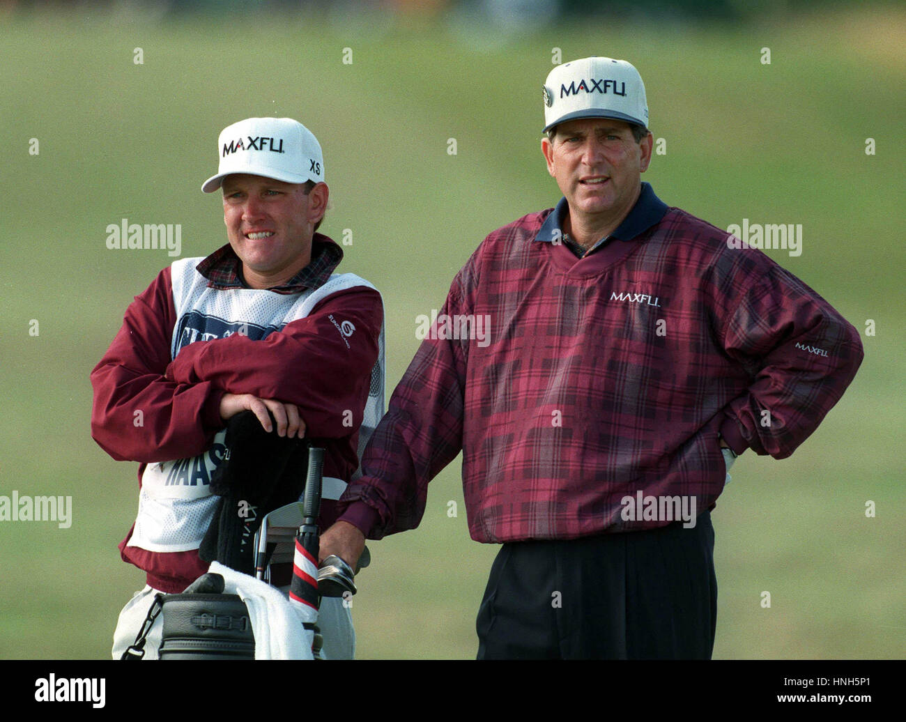 JAY HAAS AND CADDY BRITISH OPEN ROYAL TROON 1997 30 July 1997 Stock ...