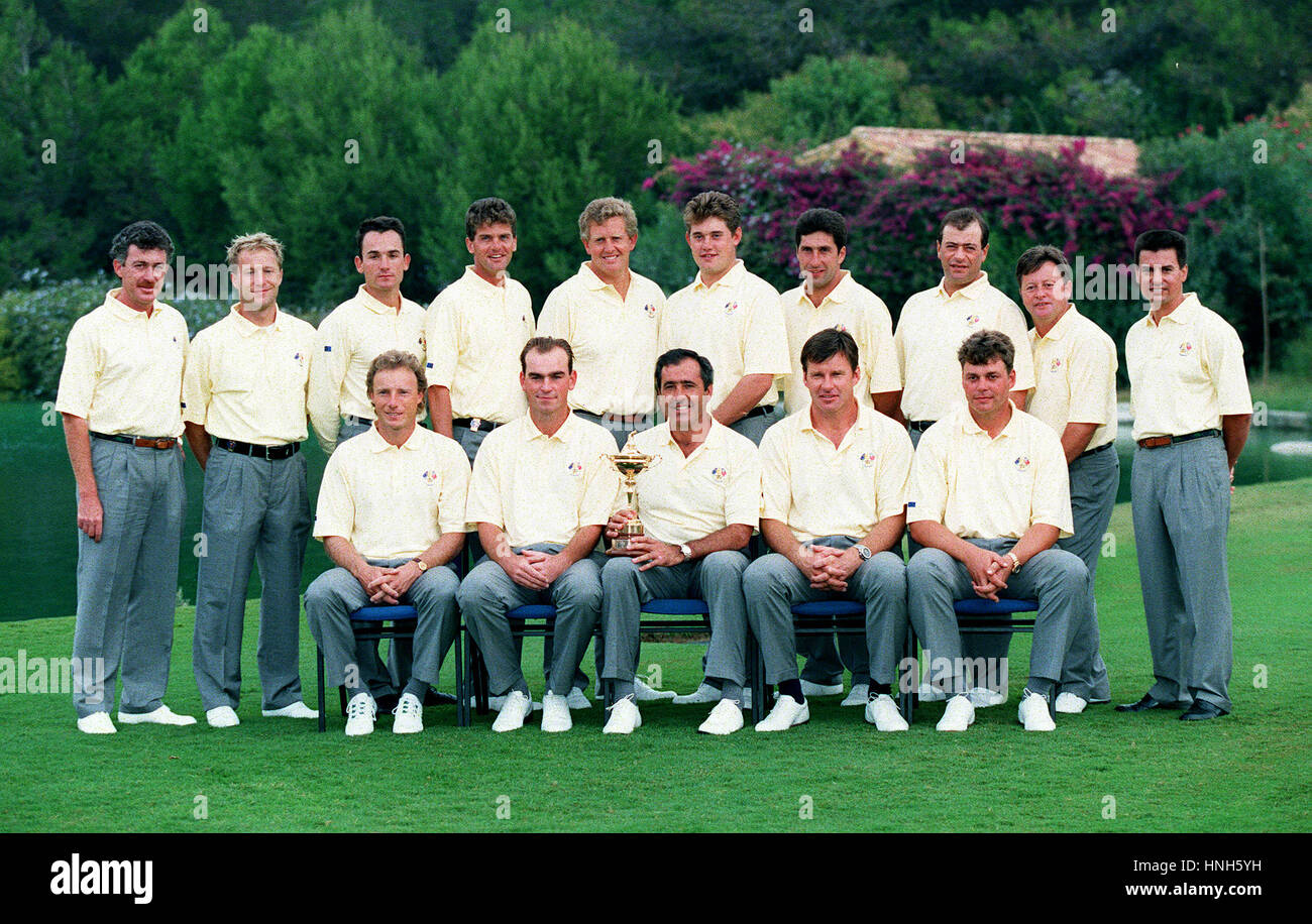 EUROPEAN TEAM WITH M-A MARTIN RYDER CUP VALDERRAMA SPAIN 29 September ...