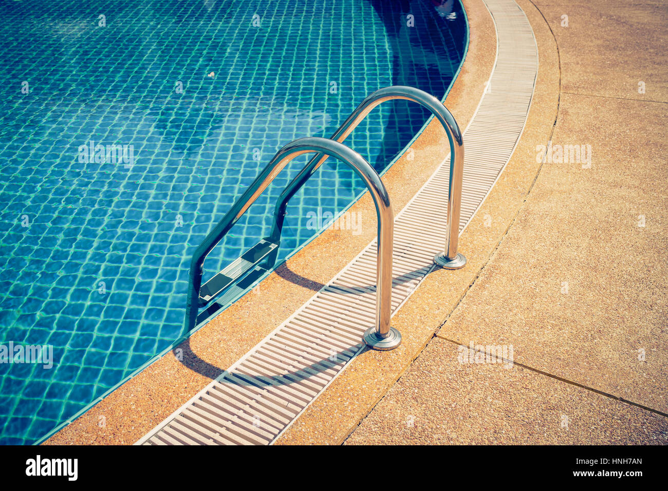 swimming pool with stair at sport center Stock Photo - Alamy