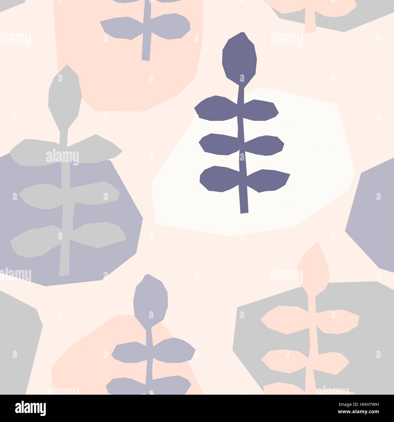 Seamless repeating pattern with floral elements in pastel colors on ...