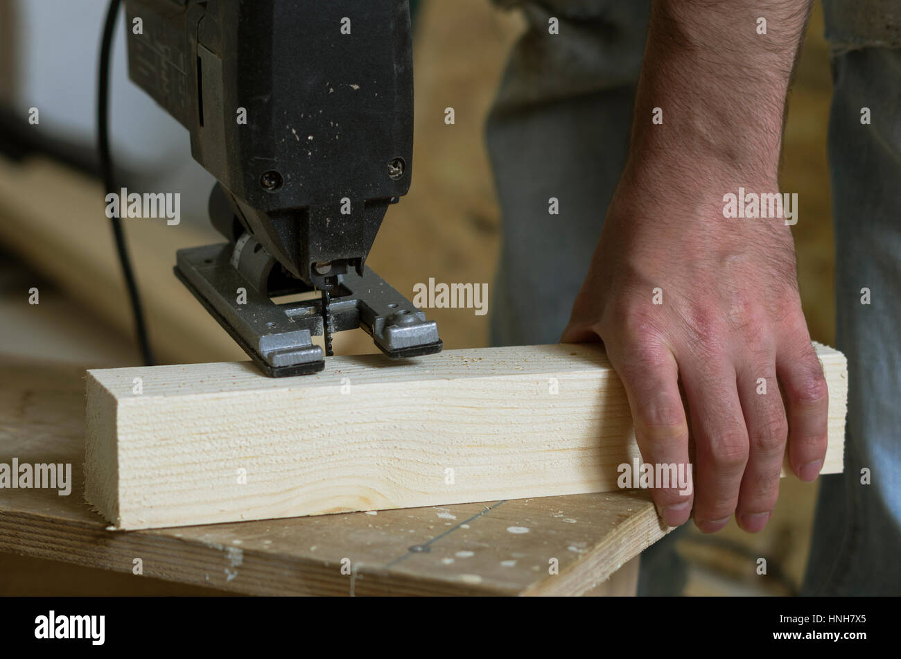 Old man wood block hi-res stock photography and images - Alamy